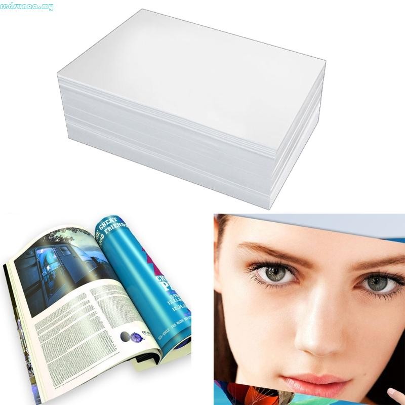 redsunaa 50 Sheets A4 Double-sided High-gloss Photo Paper Photo Inkjet ...