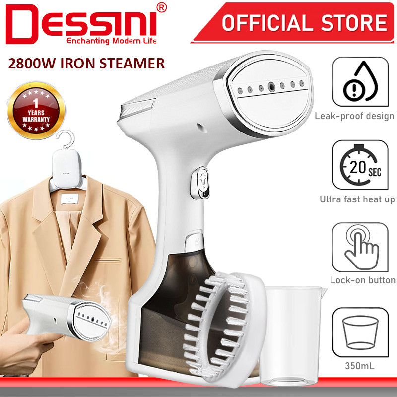 DESSINI ITALY 2800W Electric Ceramic Soleplate Garment Steam Iron ...