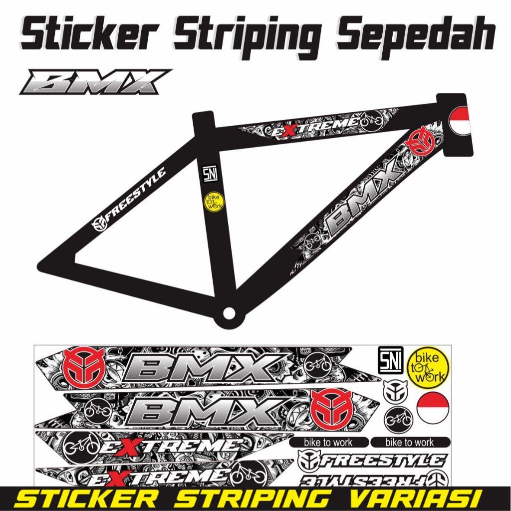 Striping MOTIF NEW BMX Bike UNIVERSAL Variation Of SIMPLE Pole Bike ...