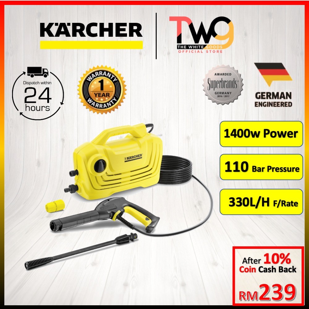 Karcher K2 Classic High Pressure Water Jet Cleaners 110Bar | Shopee ...
