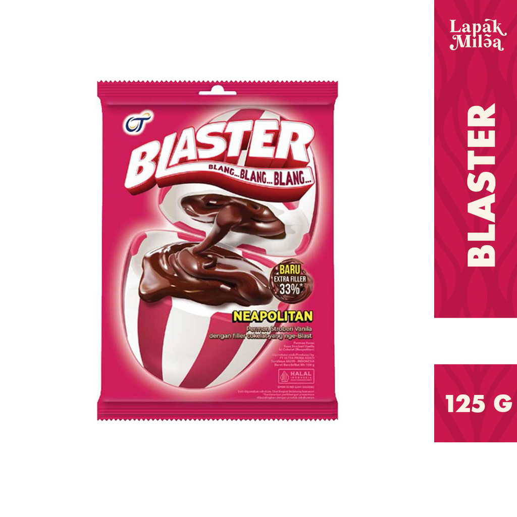 Neapolitan Blaster 1 pack 125 gr Striped Candy Filled with Chocolate ...