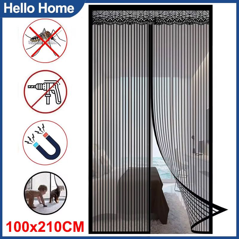 100x210CM Magnetic Mosquito Net Door Curtains Anti Mosquito Net ...