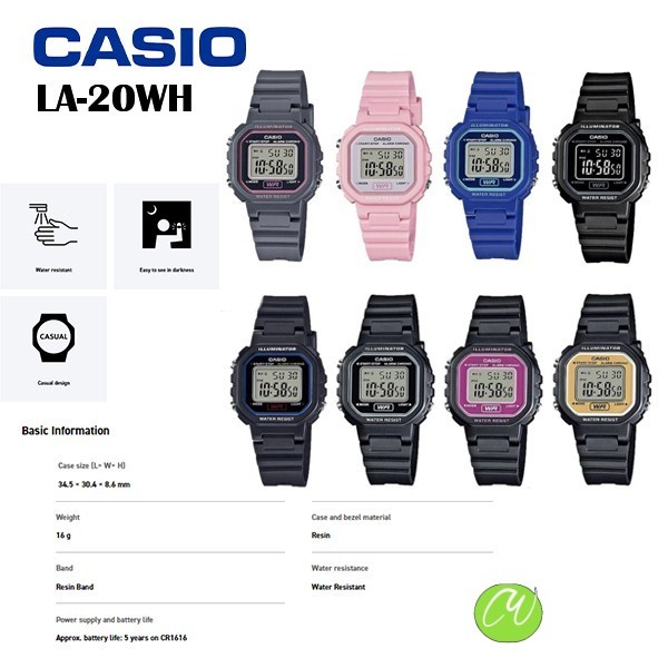 [OFFICIAL CASIO WARRANTY ] CASIO KID'S CHOICE LA-20WH SERIES YOUTH ...