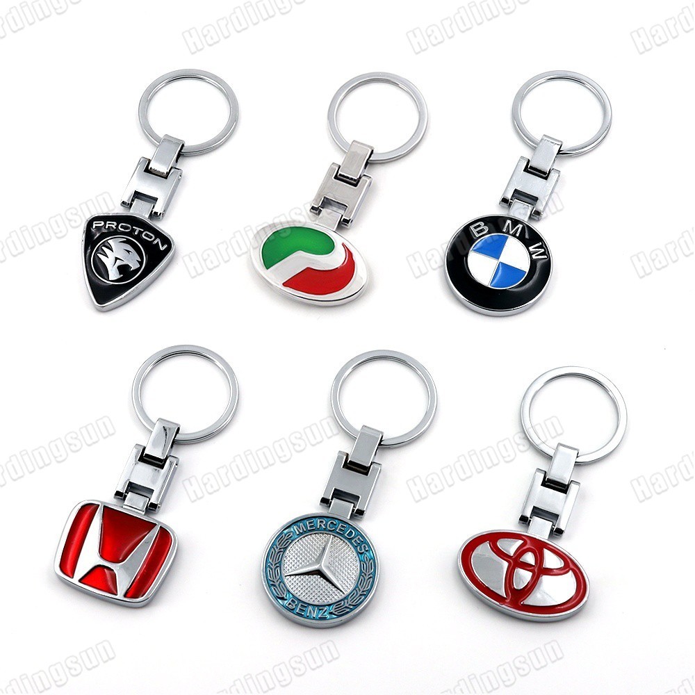 Car Stainless Steel Metal Logo Keychain 3D Key Chain Keyring Perodua ...