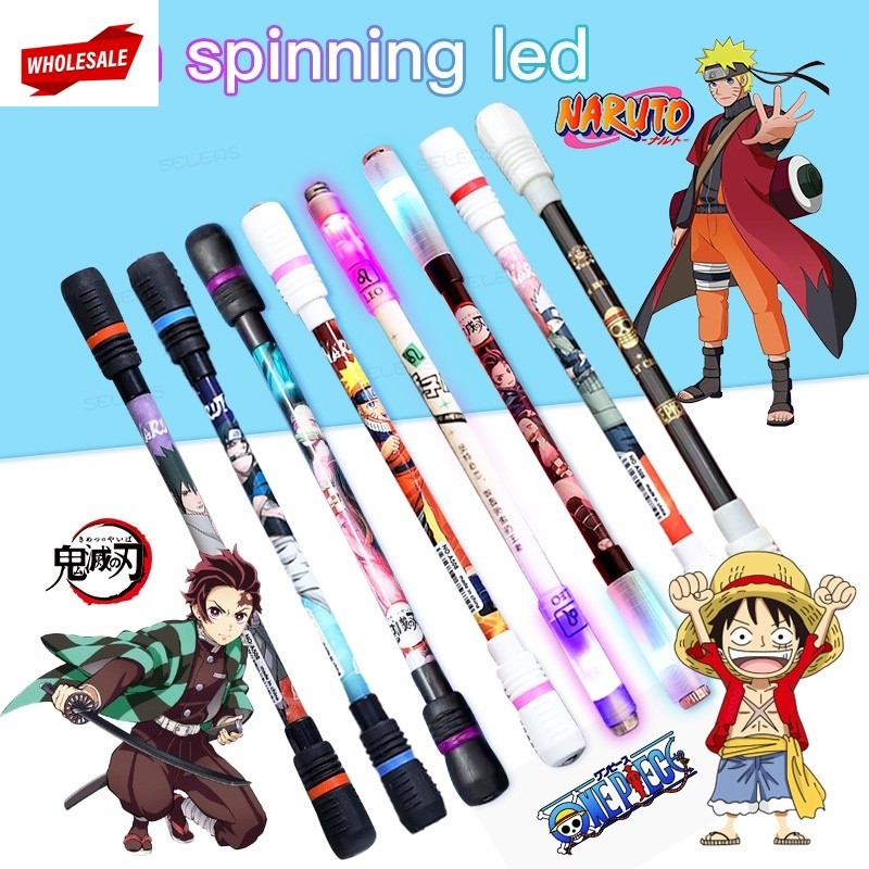(BC) LED Light Rotating Pen/Anime Spinning Pen /Students Fingers ...