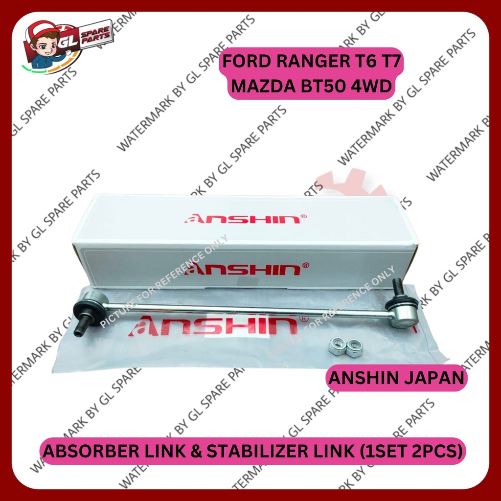 (ANSHIN JAPAN) FRONT STABILIZER LINK & ABSORBER LINK FORD RANGER T6 T7 ...