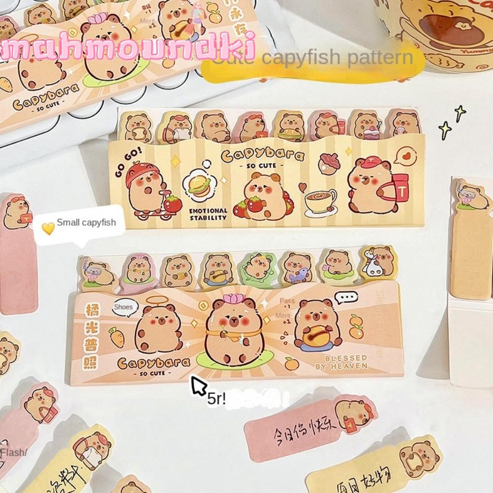 MAHMOUNDKI Capybara Index Sticky, Cute Cartoon Book Annotations ...