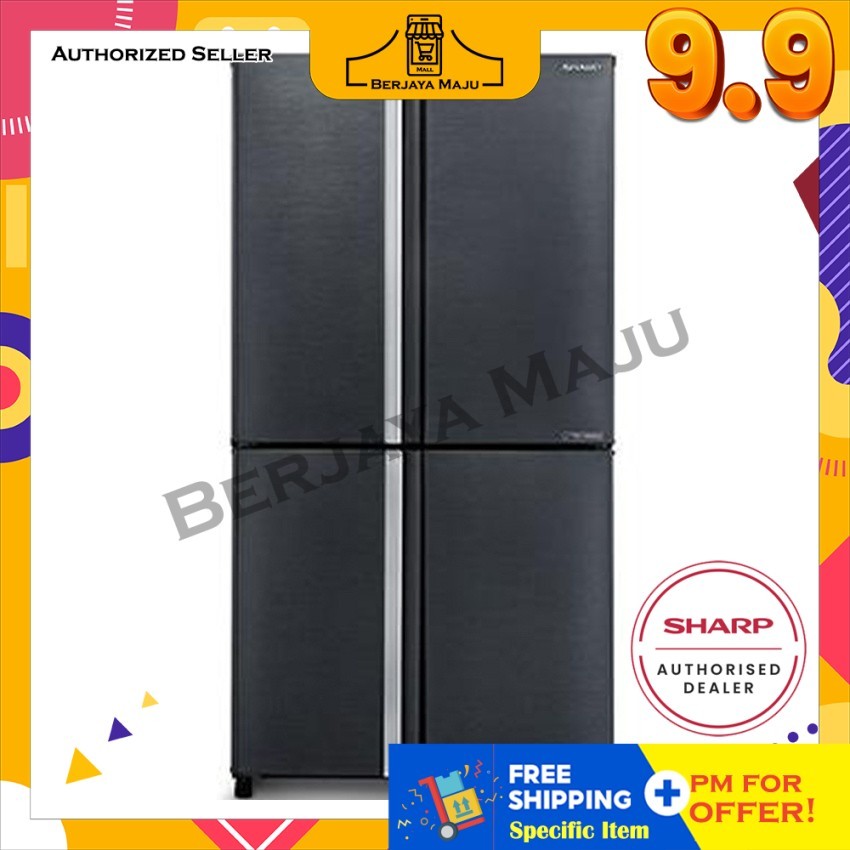 Sharp French Door Inverter Refrigerator SJF821VMSS (Dark Grey) | Shopee ...