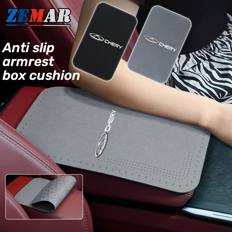 Chery Car Armrest Box Anti Slip Pad Suede Car Center Console Storage ...