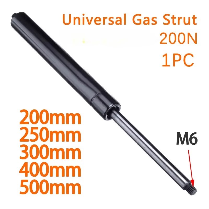 1pc 200N Car Gas Strut Bars Gas Spring Hood 200-500mm M6 Support Rod ...