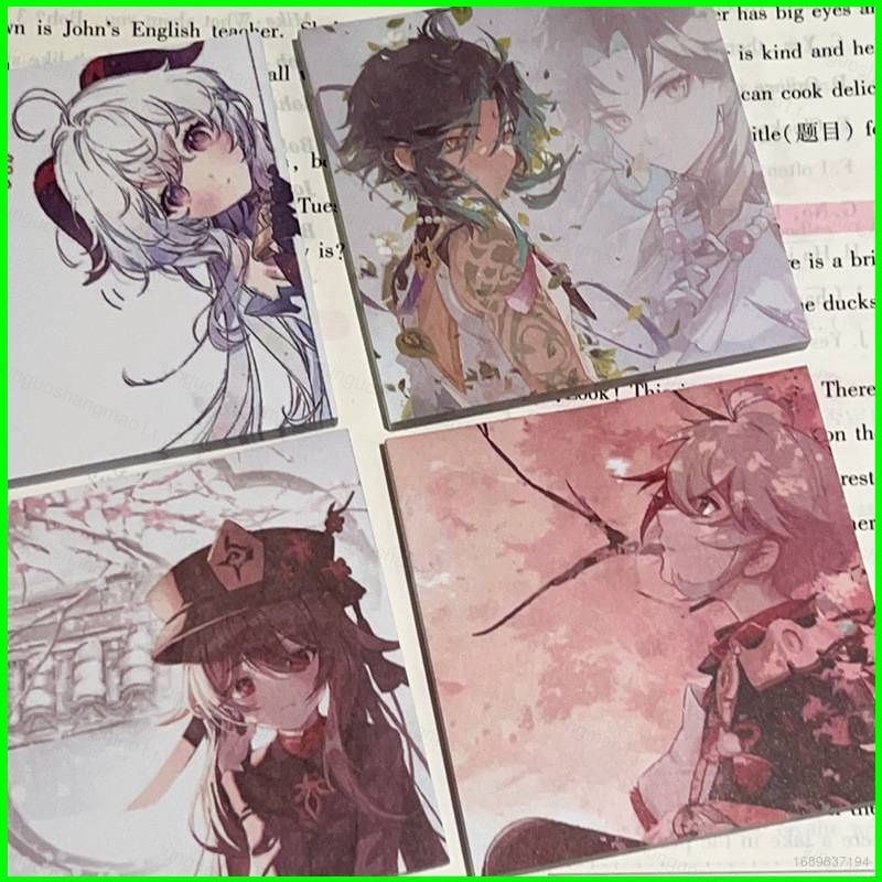 Genshin Impact sticky note cartoon cute pad Stickable note Ganyu Xiao ...