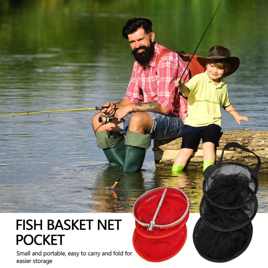 Fish Basket Foldable Floating Fishing Basket for Caught Fish Portable ...