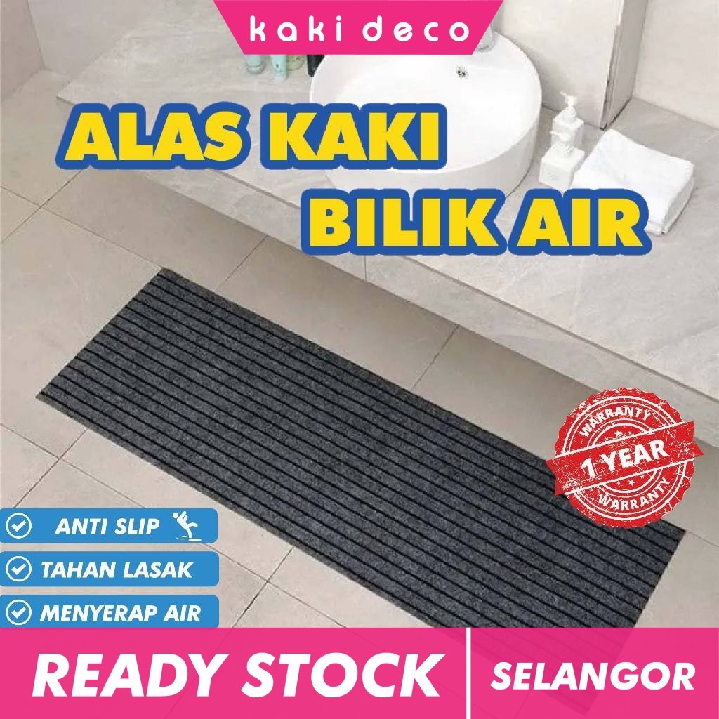 GREY Anti-slip Kitchen Floor Mat Super Absorbent Carpet Customize Lapik ...