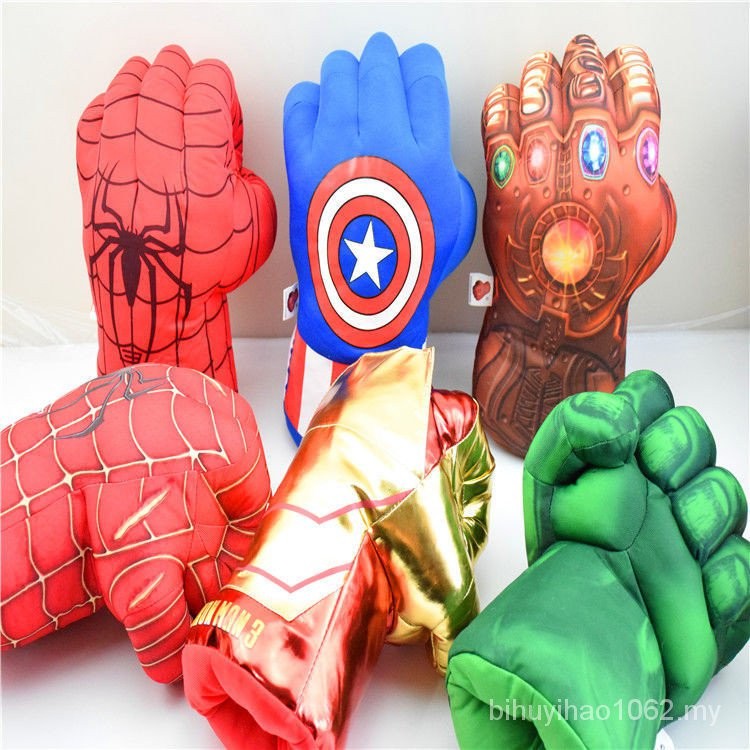 Creative Hulk Boxing Glove Plush Toy Superman Red Spider Anime Avengers ...