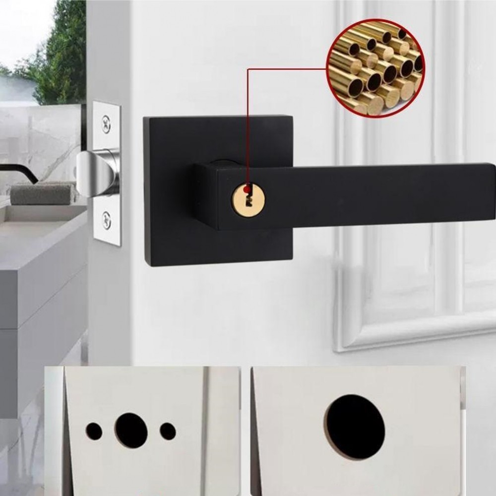 Internal Wooden Door Knob Built-in Lock Easy Installation Sleek Design ...