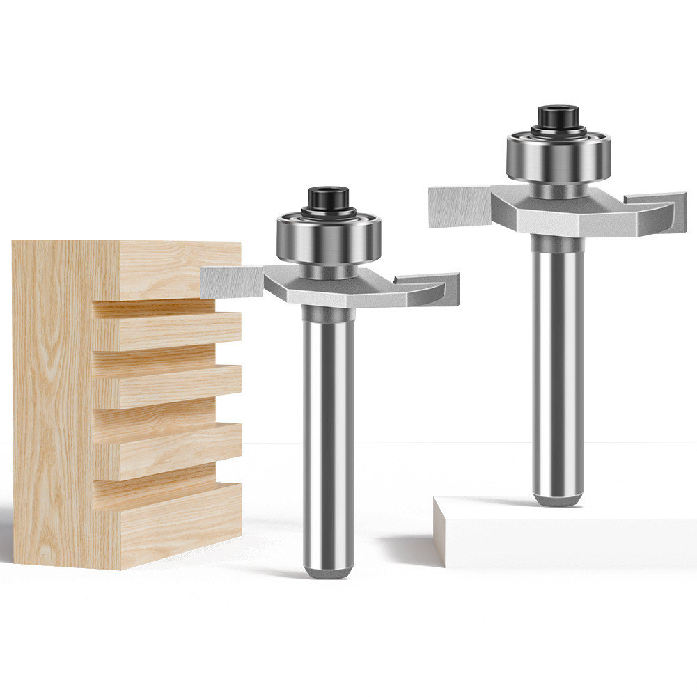 1/4“ Shank 2 flute bearing T-shaped Milling Cutter 双刃轴承T型开槽刀 | Shopee ...