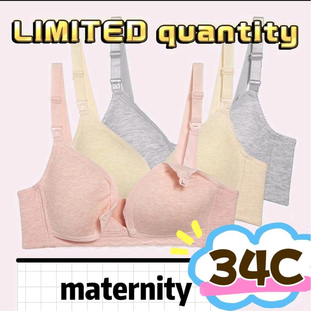 34C 75C maternity bra menyusu ,super big, soft smooth baju dalam Floral , plain 3/4 Coverage ...