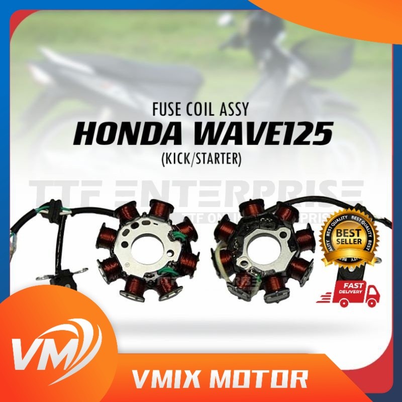 HONDA WAVE125 FUSE COIL ASSY MAGNET COIL FIELD COIL ASSY (KICK/STARTER ...
