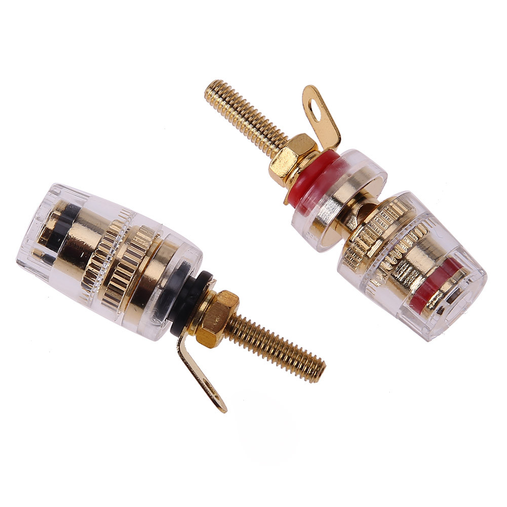 2pcs 4mm Brass Speaker Amplifier Binding Posts Terminals for Banana ...