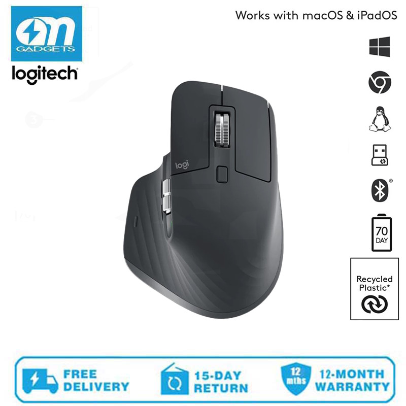 Wireless Performance Mouse Logitech MX Master 3S with Ultra-fast Scrolling Ergo 8K DPI | Shopee ...