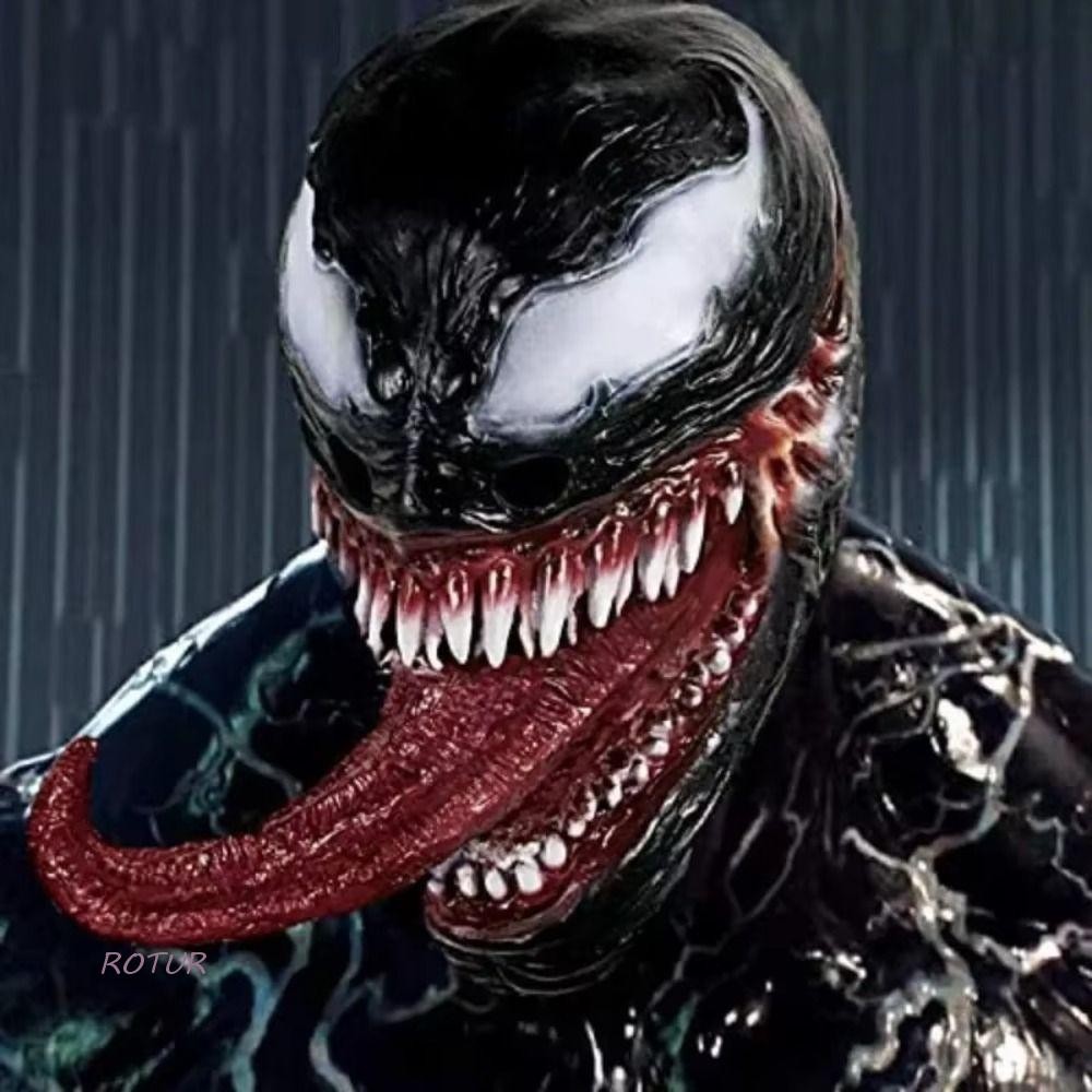 ROTUR Venom Cosplay Costume, Long Tongue The Last Dance Venom Headgear ...