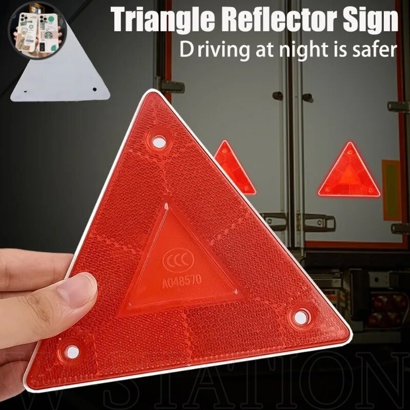 HA Truck Red Safety Reflector Warning Sign / Car Plastic Triangle ...