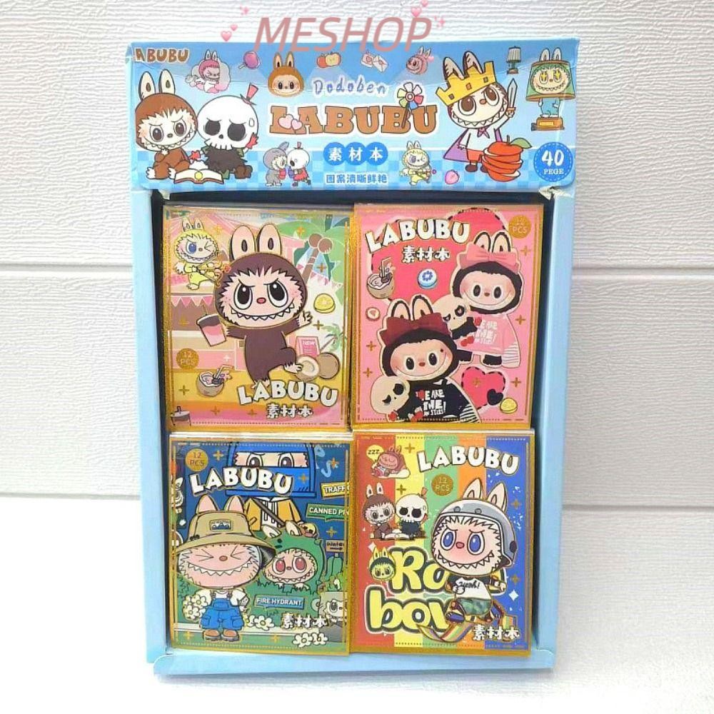 ME-BEAUTY 1 PCS Labubu Stiker Toys, Paper POP MART Labubu Sticker, 2024 ...