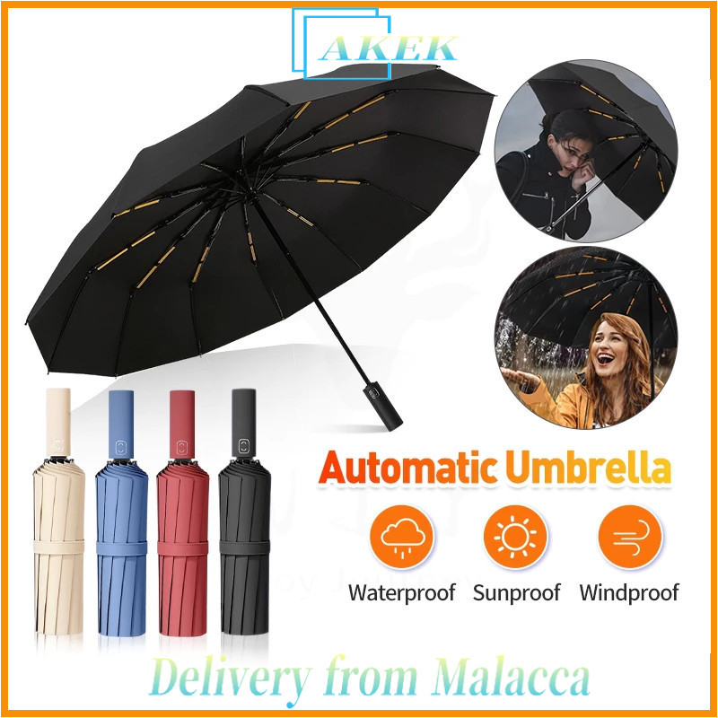 24-rib Automatic Umbrella High Quality Folding Umbrella Windproof and ...