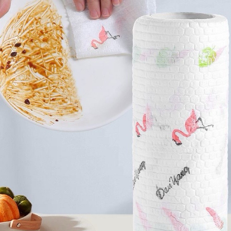 Paper Towel for Kitchen Roll Cleaning Cloths Lazy Rags Dry Washable ...