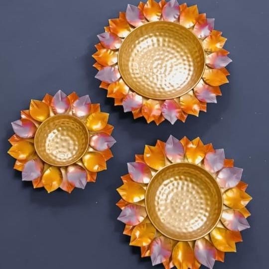 Decorative Metal Urli Bowl for Home Alter or Deepavali Decoration - D2 ...