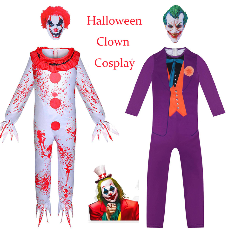 Clown Stephen It Pennywise Costume for Kids Boy Joker Joaquin Phoenix ...