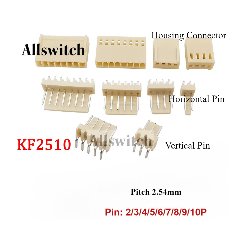 50Pcs KF2510 Connector 2.54mm Pitch 2P-10Pin Male Female Socket Housing Plug Pin Header 2510 ...