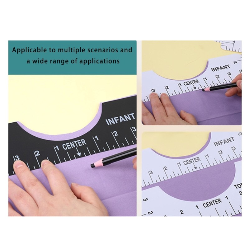 JJ* 1 2 3 Set T-Shirt Ruler Alignment Tool T-Shirt Rulers to Center ...