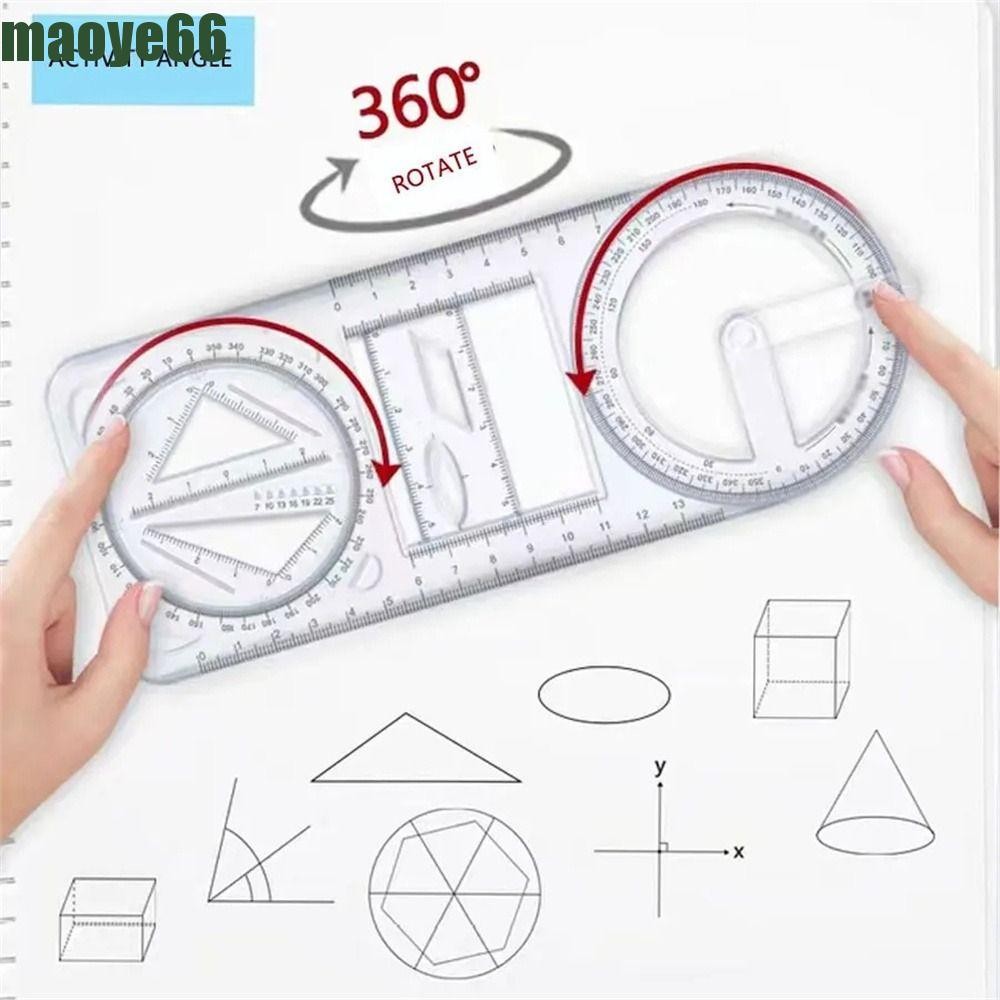 MAOYE Drawing Ruler, Activity Angle Multifunctional Geometry Ruler ...