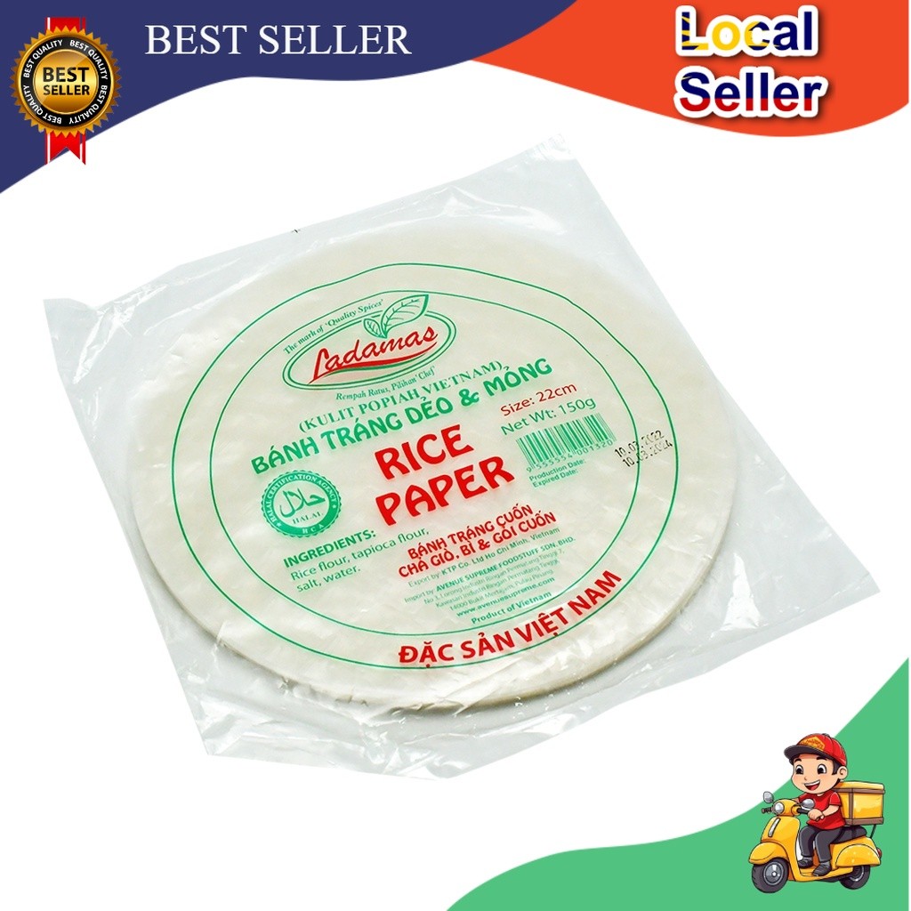 Kulit Popiah Ladamas Vietnamese Rice Paper (Kulit Popia Vietnam) 22cm ...