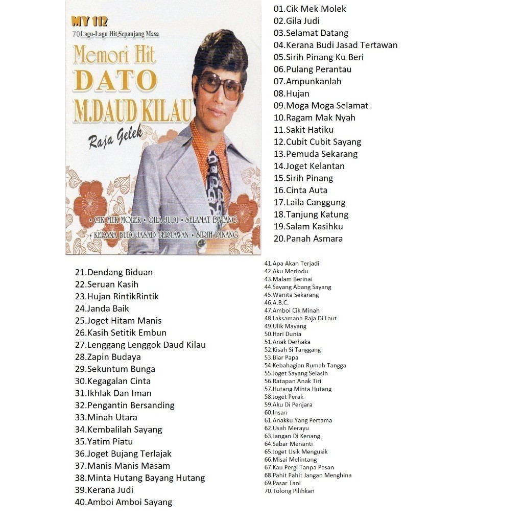 PENDRIVE USB MP3 LAGU ALBUM M.DAUD KILAU MY112 | Shopee Malaysia