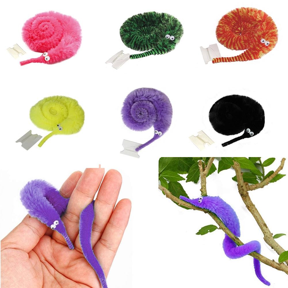 Magic Spinning Fuzzy Worms Magic Twisty Fuzzy Worm Finger Toy For Kids ...