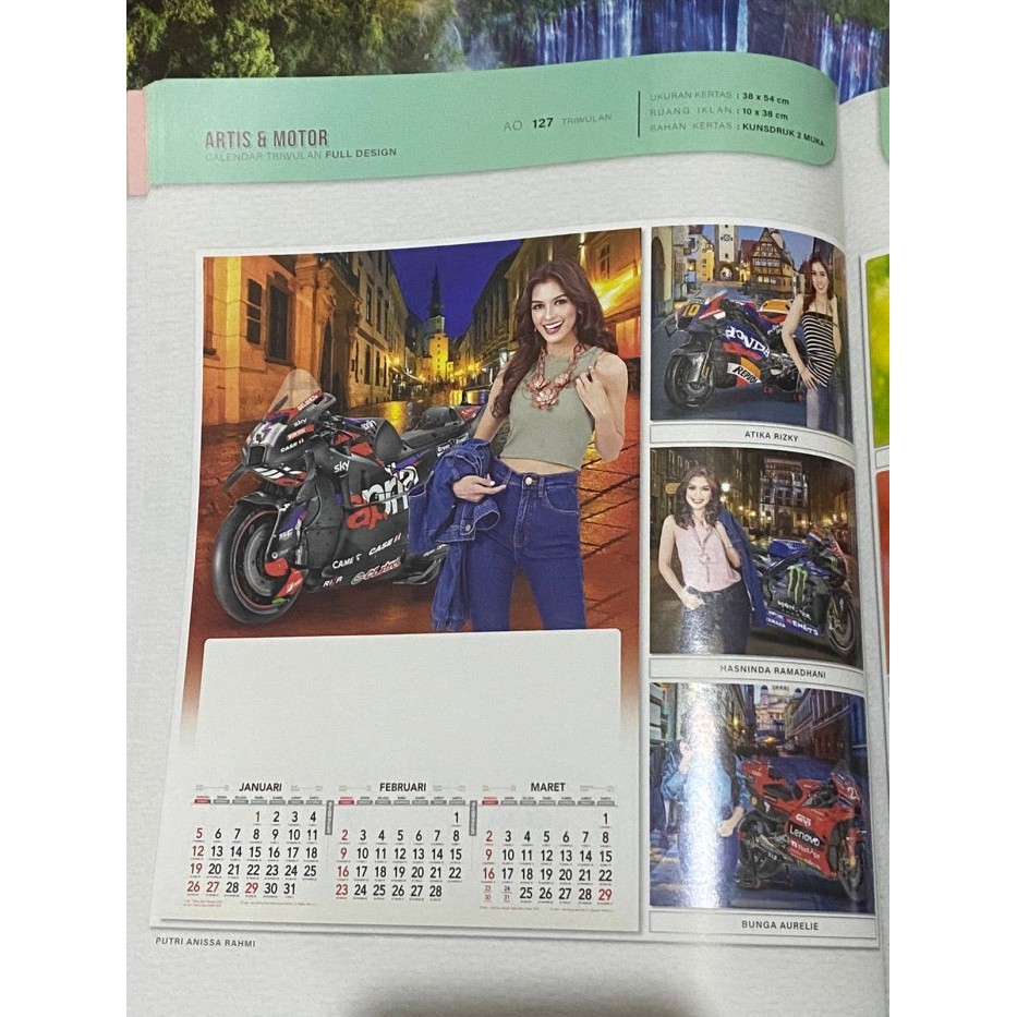 4-sheet Quarter Wall A0 Calendar 2025 Artists - 127 motor Artists ...