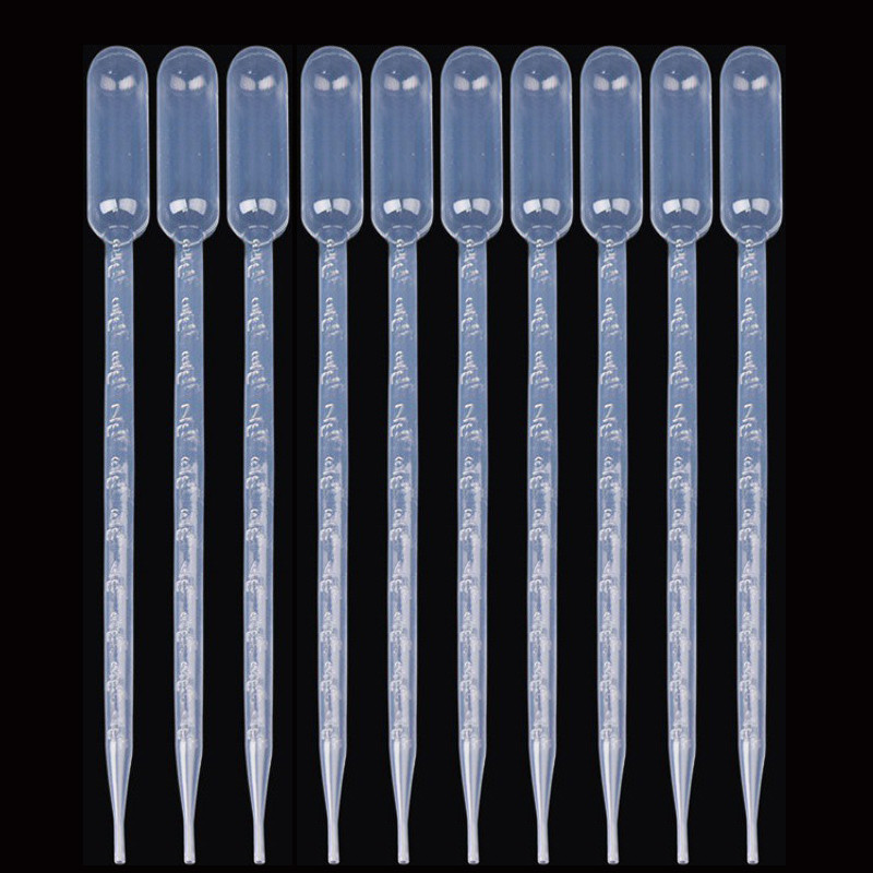 100PCS Laboratory Pipette Plastic Disposable Graduated Container Liquid ...