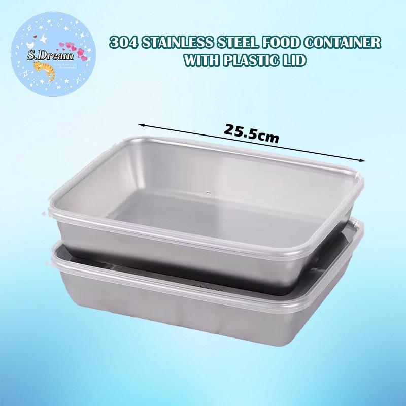 S.D SUS 304 Box With Lid Organizer Grill Tray Crisper Fresh-Keeping Box ...