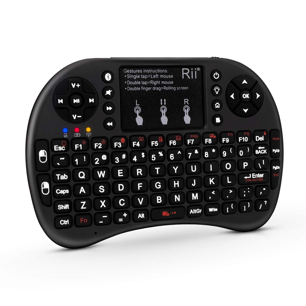 Rii Mini Bluetooth Keyboard With Touchpad Backlit Portable 2.4GHZ ...