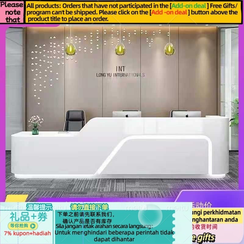 Get 7% coupon+gift】t Reception Desk Curved Bar Counter Company School ...