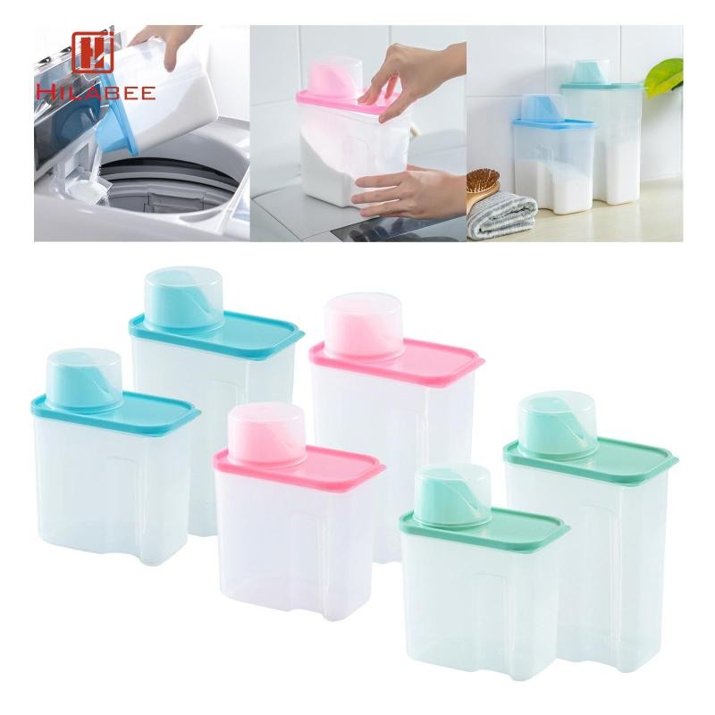 [UsusexaMY] Washing Powder Storage Bin Laundry Powder Bin for Cupboard ...
