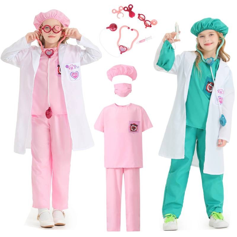 Children Cosplay Hospital Surgeon Doctor Nurse Costume Cosplay Clothes ...