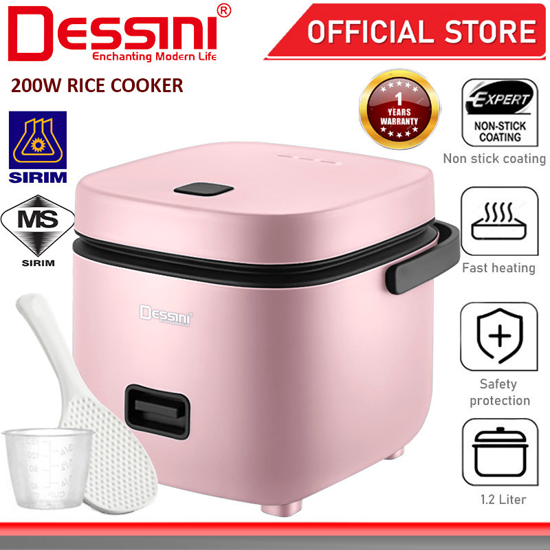 DESSINI ITALY 1.2L Electric Rice Cooker Non Stick Aluminium Inner Pot ...