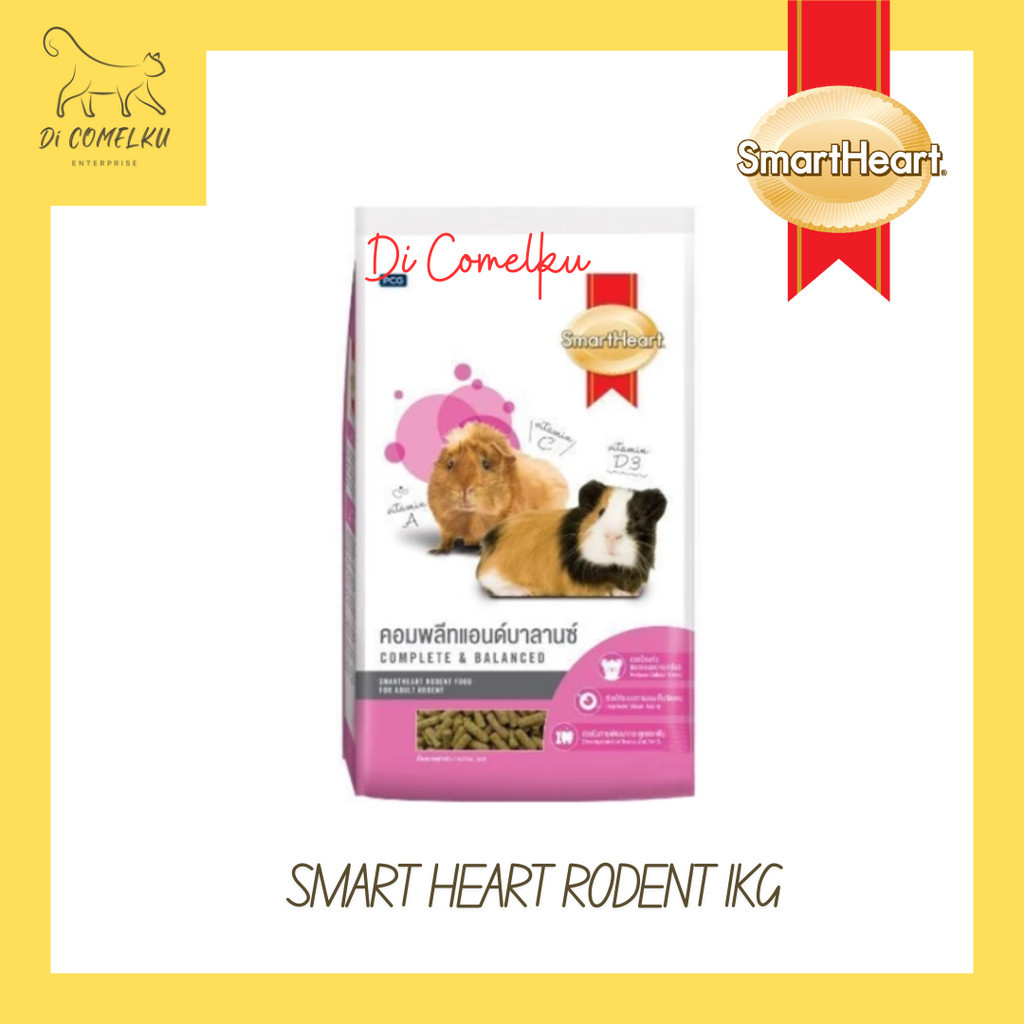 (1kg) Smart Heart Rodent Dry Food Guinea Pig Pallet / Makanan Tikus ...
