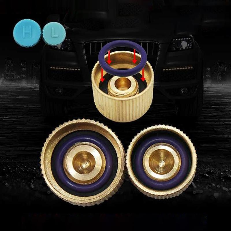 [GrandLarge] Car Air Conditioner Refrigerant Dust Cover Valve Core Caps ...