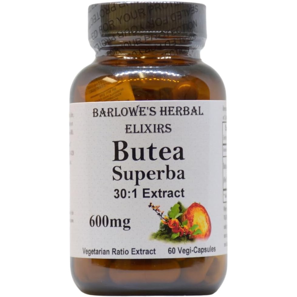 Barlowe's Herbal Elixirs Butea Superba Extract 30:1 | 600mg Per Capsule ...