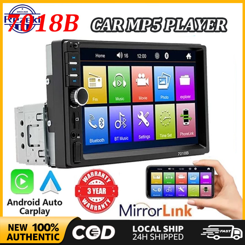 Car MP5 Player 7018B 7" Stereo Radio HD Touch Screen with Mirror Link ...