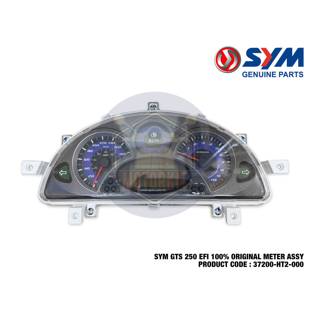SYM GTS 250 EFI 100% ORIGINAL METER ASSY SPEEDOMETER ODOMETER 37200-HT2 ...